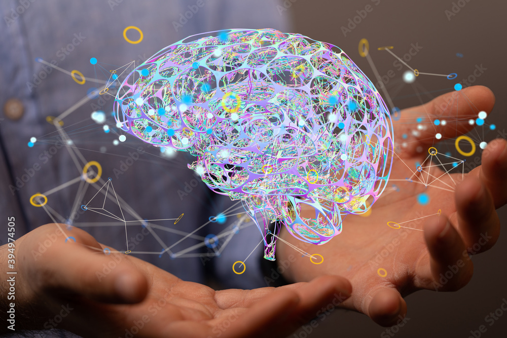 brain intelligence ai digtal 3d artificial intelligence Stock Photo ...