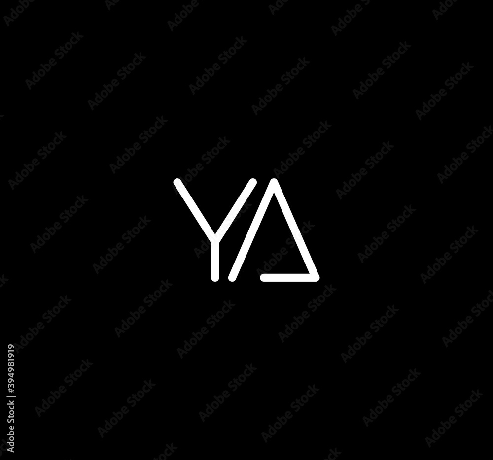 Vecteur Stock Letter YA alphabet logo design vector. The initials of ...