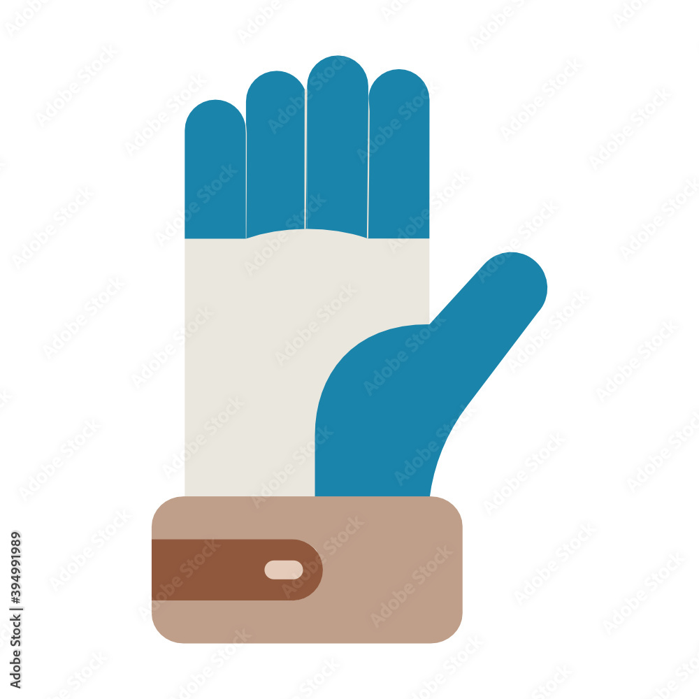 Leather Gloves Concept, Hand Safety Gear Vector Color Icon Design, Arc ...