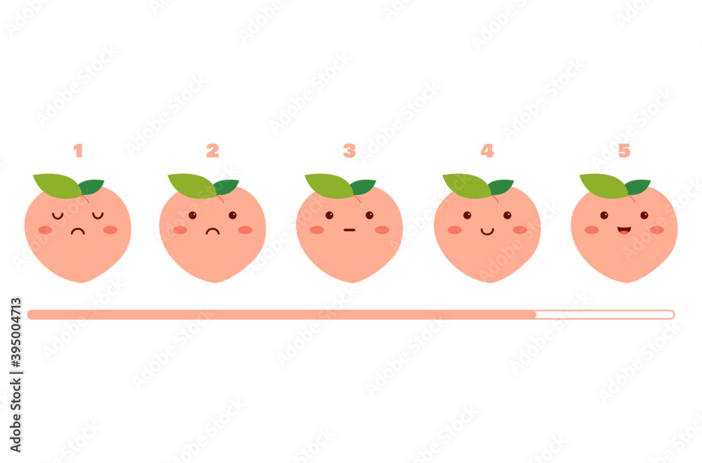 Peach character. Peach emoji. Peach emoticon. Cute style peach ...