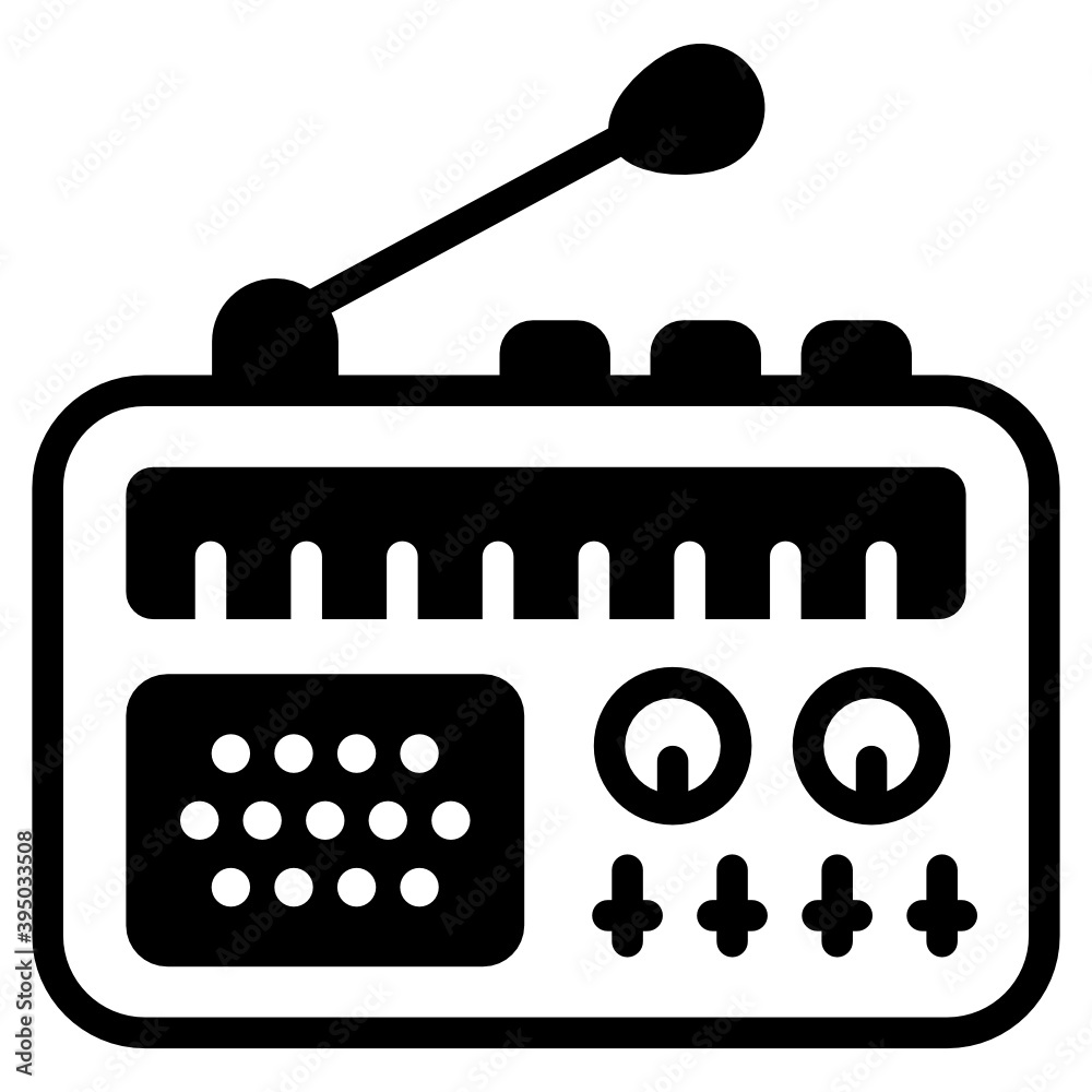 A modern glyph icon of radio advertisement Stock Vector | Adobe Stock