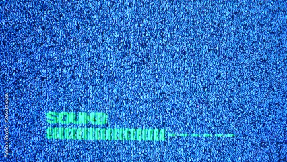 Turning up volume to the max, sound meter going up on an old CRT TV ...