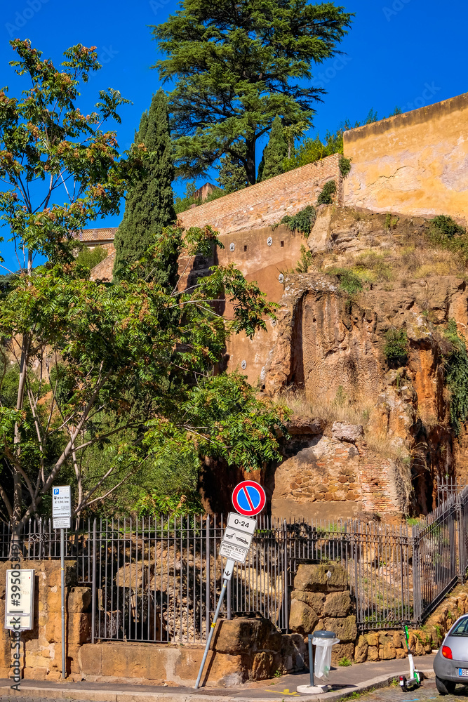 Rupe Tarpea - Tarpeian Rock - steep cliff on the south side of the ...