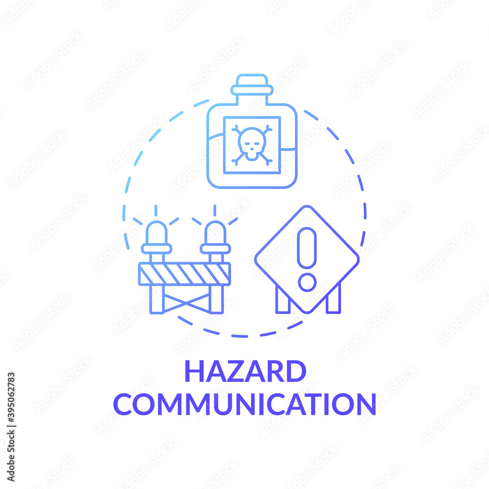 Hazard communication concept icon. Top workplace safety violations ...