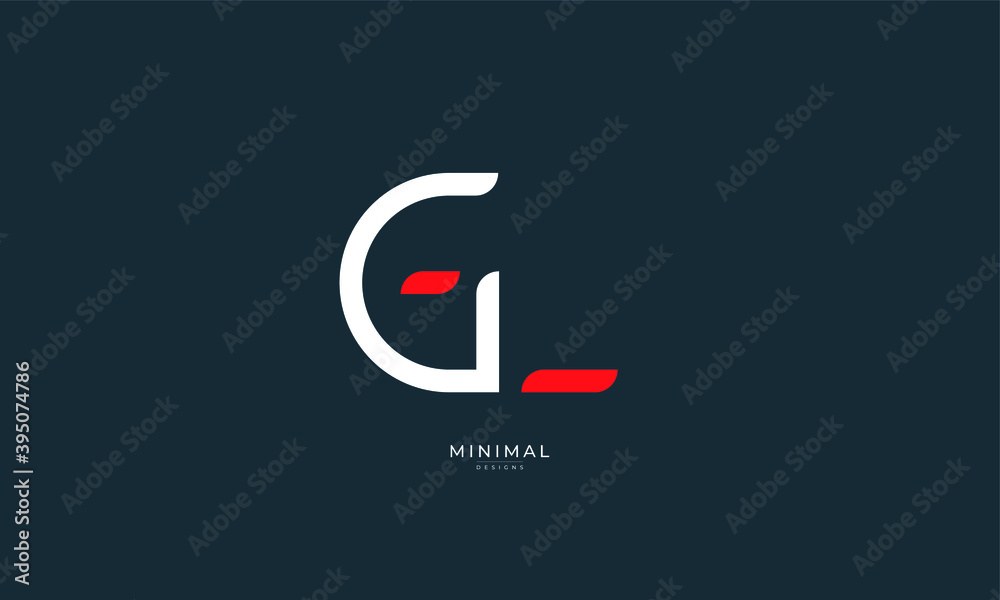 Alphabet letter icon logo GL Stock Vector | Adobe Stock