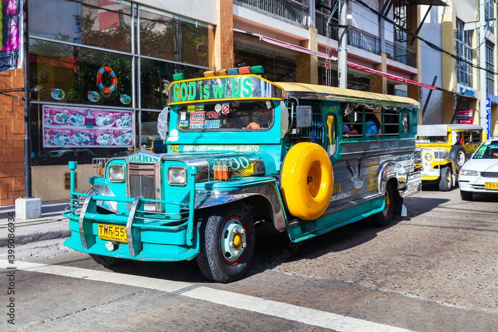 Jeepneys public transport in Manila, Philippines Stock Photo | Adobe Stock