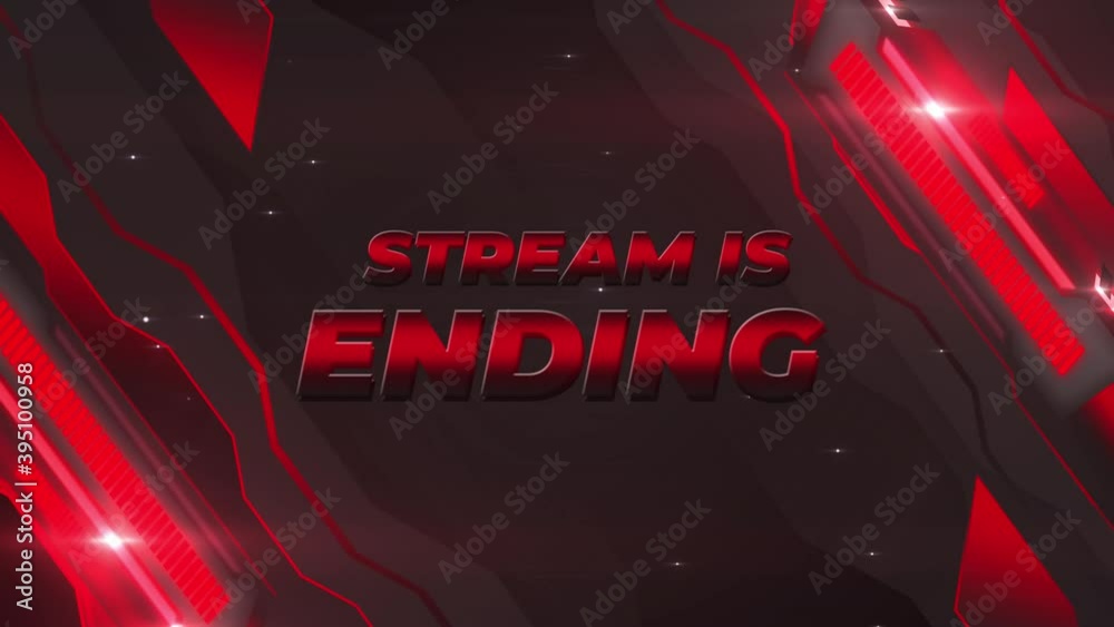 Gaming Live Stream is Ending Screen Loop Stock Video | Adobe Stock