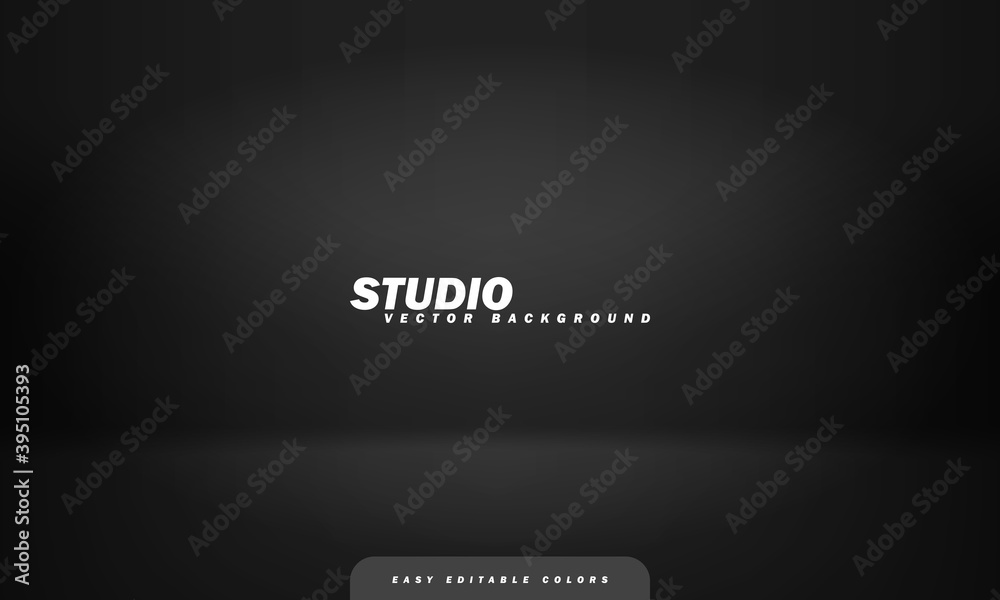 Empty black studio room background, used as background for display your ...