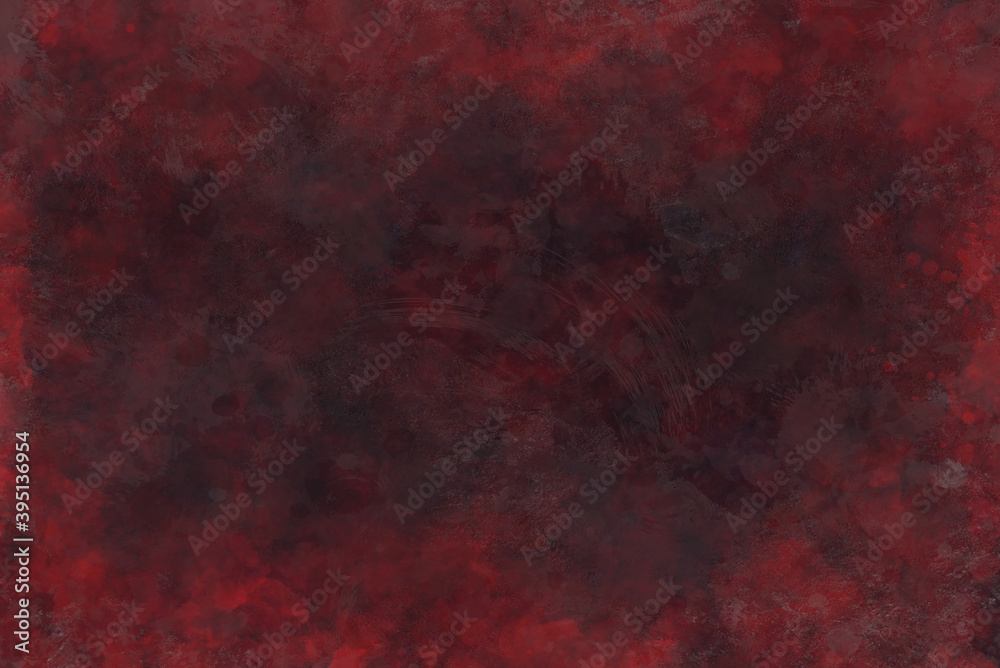 Grunge red horror mist background with many splash and grey smoke ...