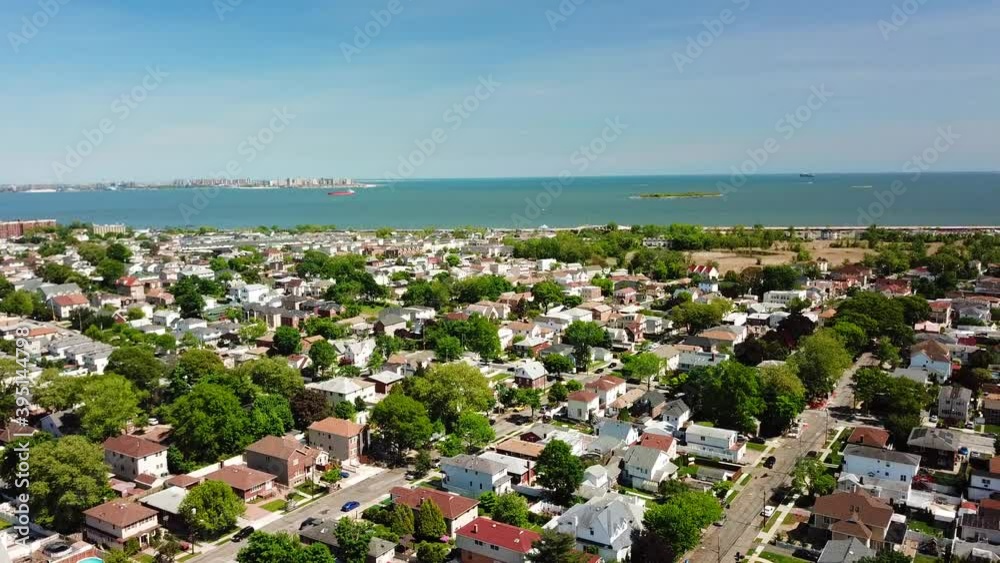 Aerial views of Staten Island neighborhoods Stock Video | Adobe Stock