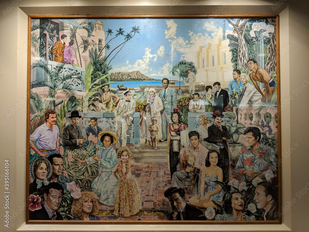 Hawaii most Iconic actors Mural Stock Photo | Adobe Stock