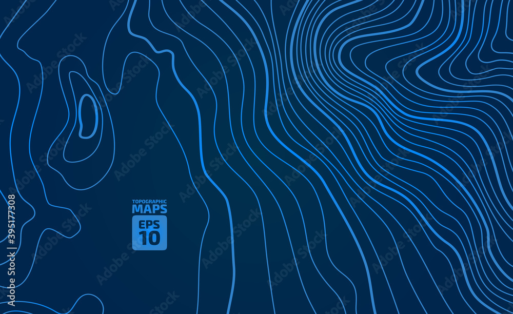 The stylized height of the topographic contour in lines and contours ...