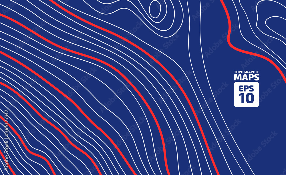 The stylized height of the topographic contour in lines and contours ...