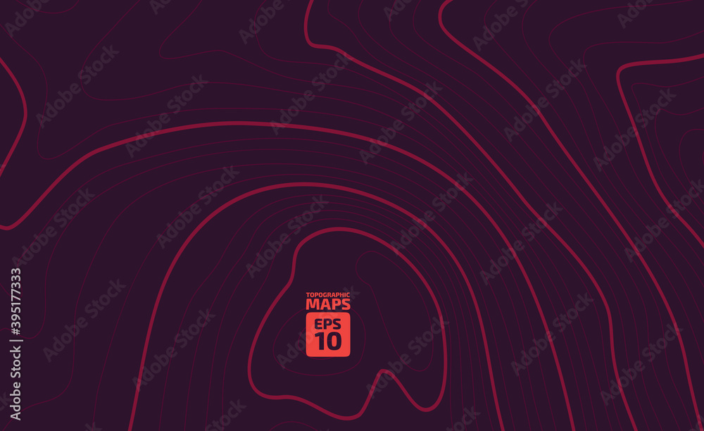 The stylized height of the topographic contour in lines and contours ...