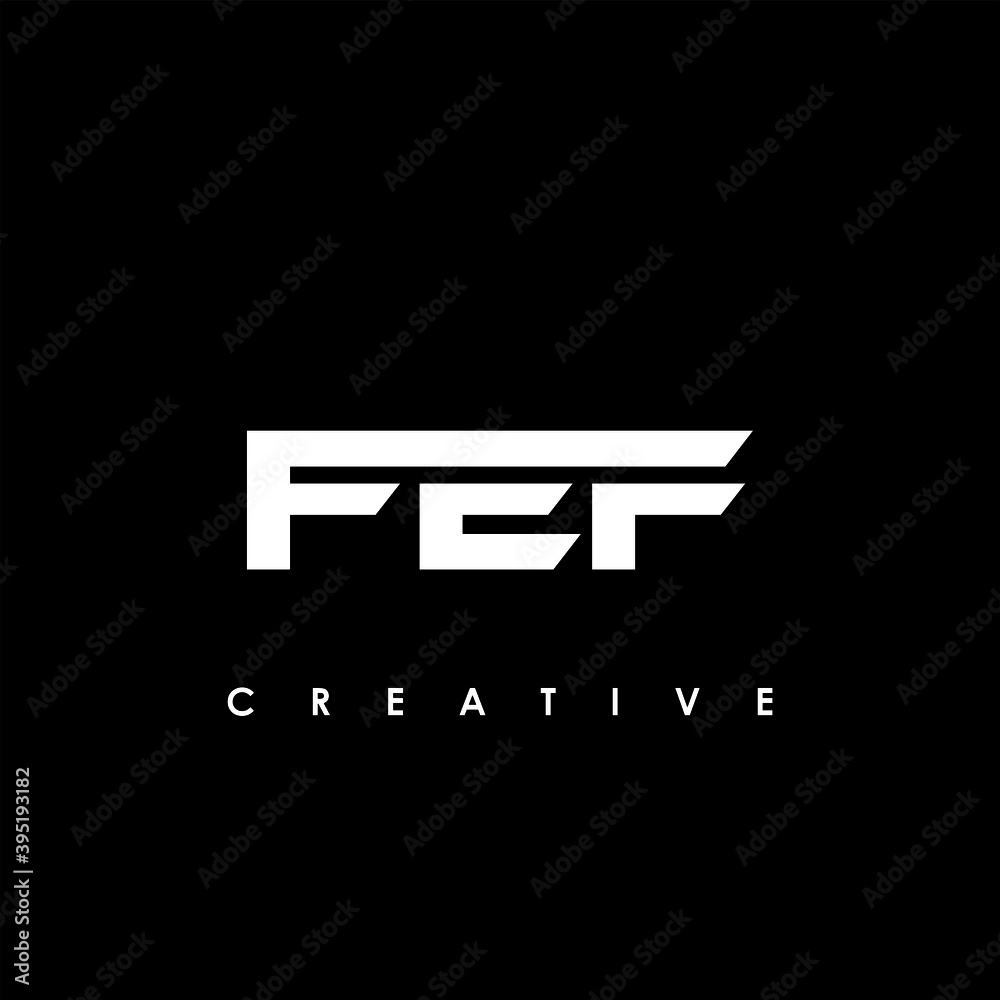 FEF Logo Design Template Vector Illustration Stock Vector | Adobe Stock