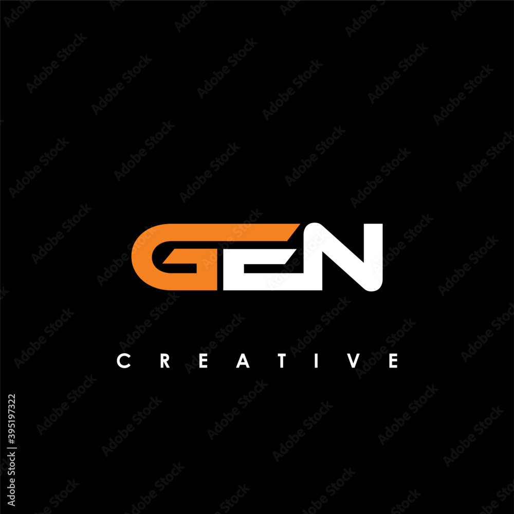 GEN Letter Initial Logo Design Template Vector Illustration Stock ...