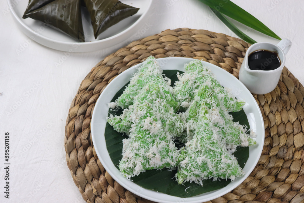 Kue lupis as traditional Indonesian sweet sticky rice dumplings of ...