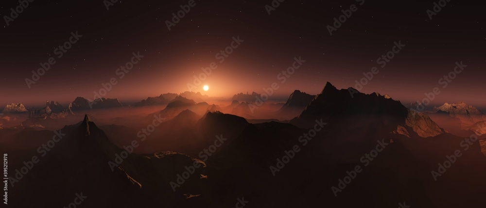 Sunrise Mars Surface