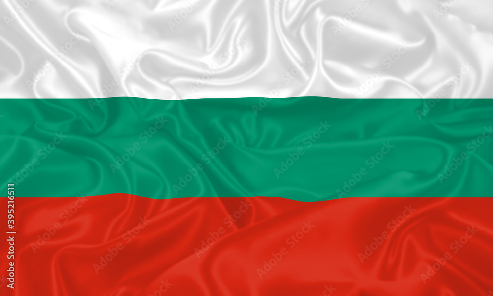 Bulgaria Flag waving. National flag of Bulgaria with waves and wind ...