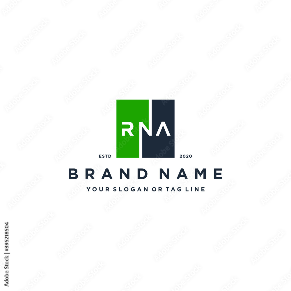 letter RNA square logo design vector Stock Vector | Adobe Stock
