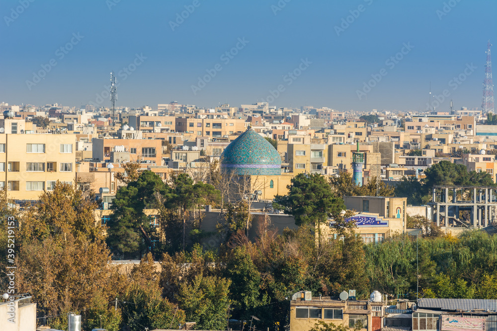 Aerial view of residential building skyline with blue tome of Lonban ...