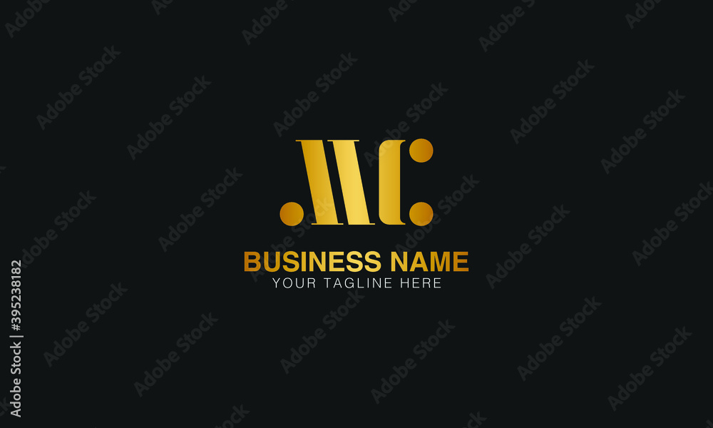 MC M C initial based letter typography logo design vector Stock Vector ...
