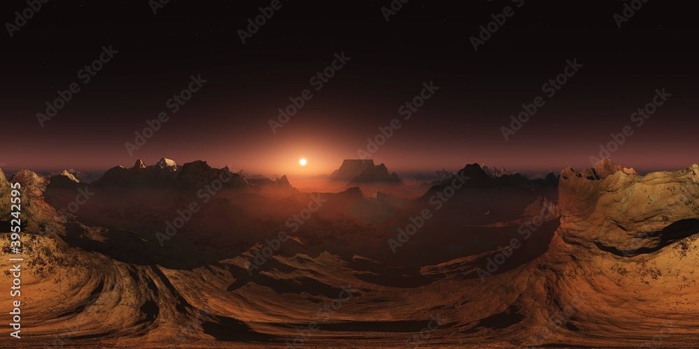 Mars, HDRI, environment map , Round panorama, spherical panorama ...
