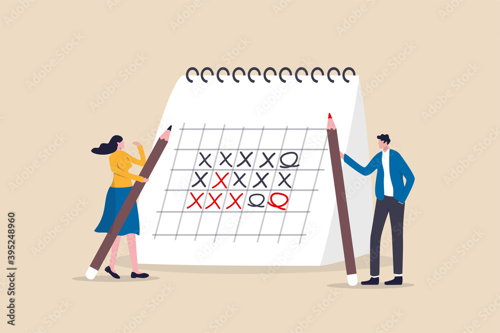 Work schedule calendar, project management timeline or business ...