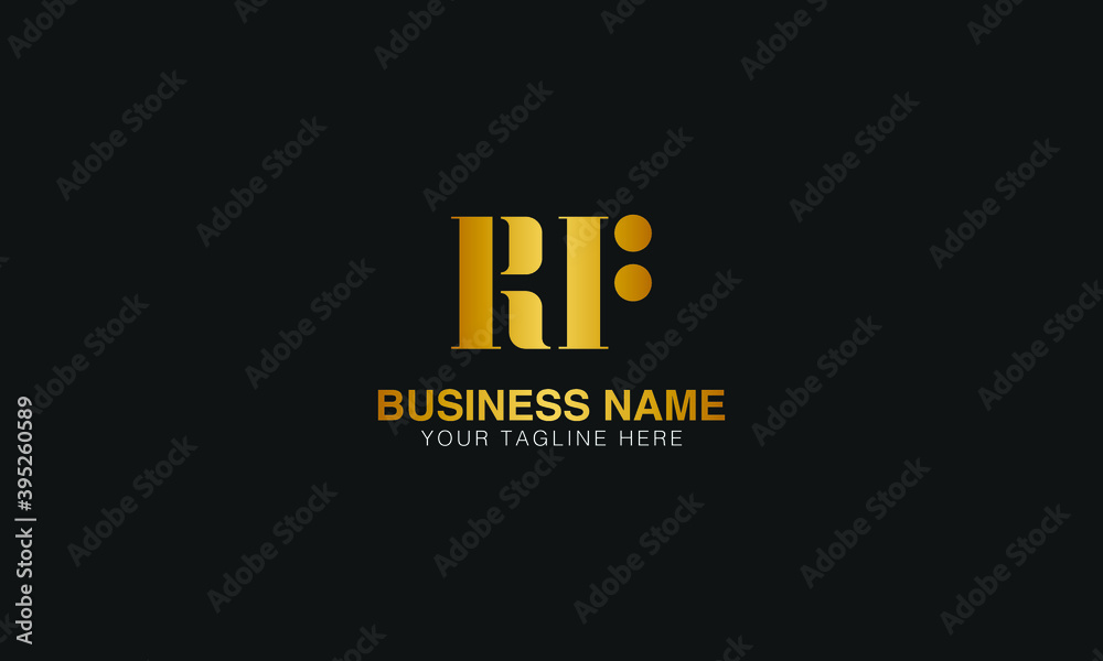 RF R F initial based letter typography logo design vector Stock Vector ...