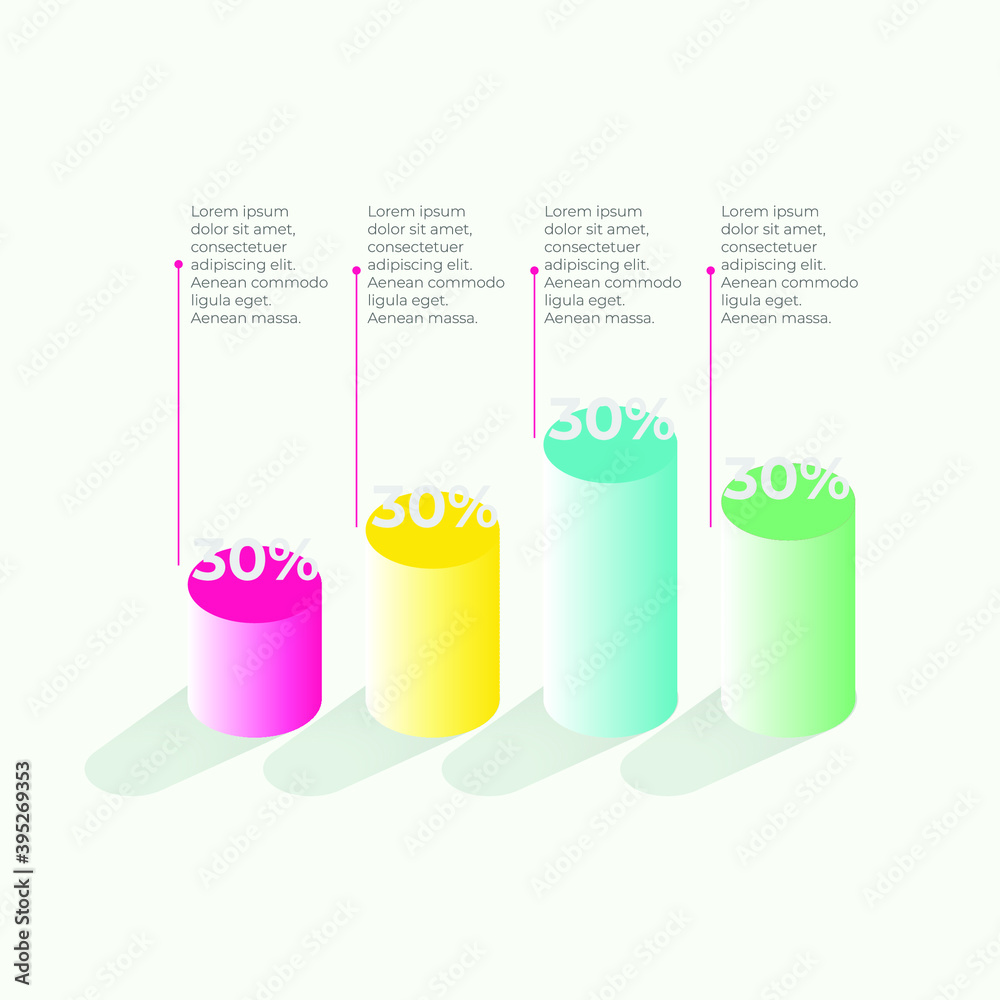 Flat 3d isometric infographic for your business presentations. Big set ...