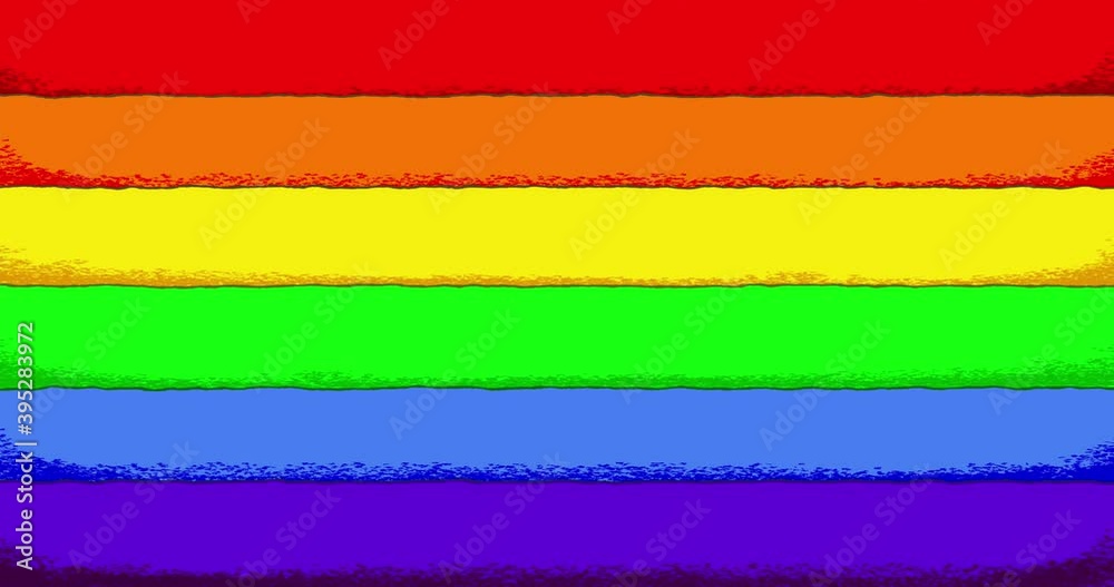 Endless background with the LGBT flag stylized as a drawing. Looped ...