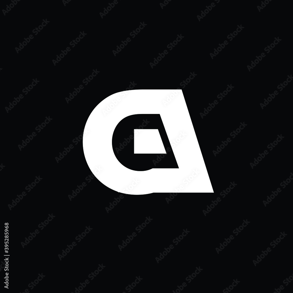 Creative Professional Trendy and Minimal Letter GA Logo Design in Black ...
