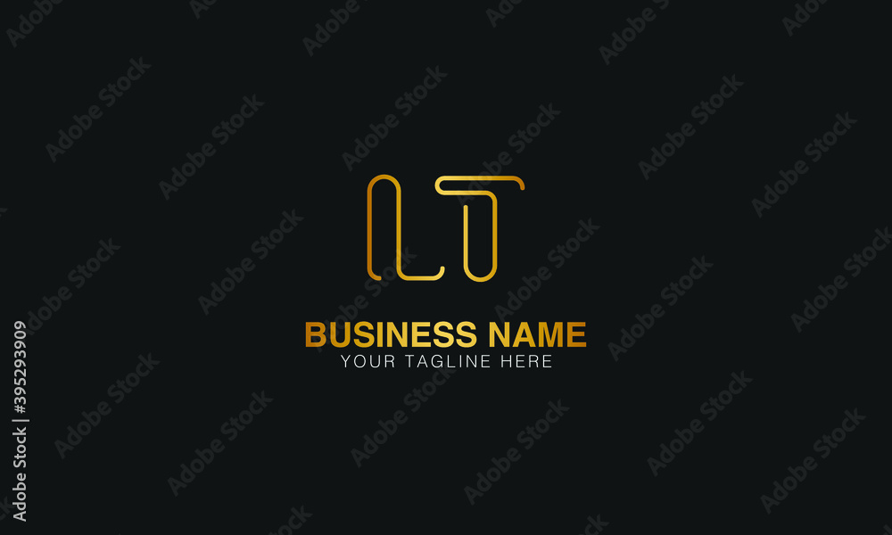 LT L T initial based letter typography logo design vector Stock Vector ...