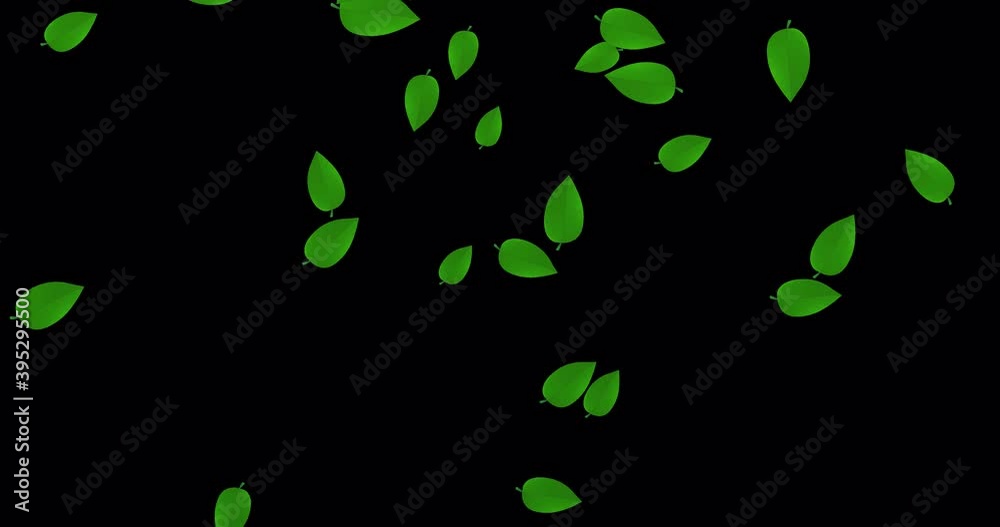 Stylized autumn overlay template made from animated small green cartoon ...
