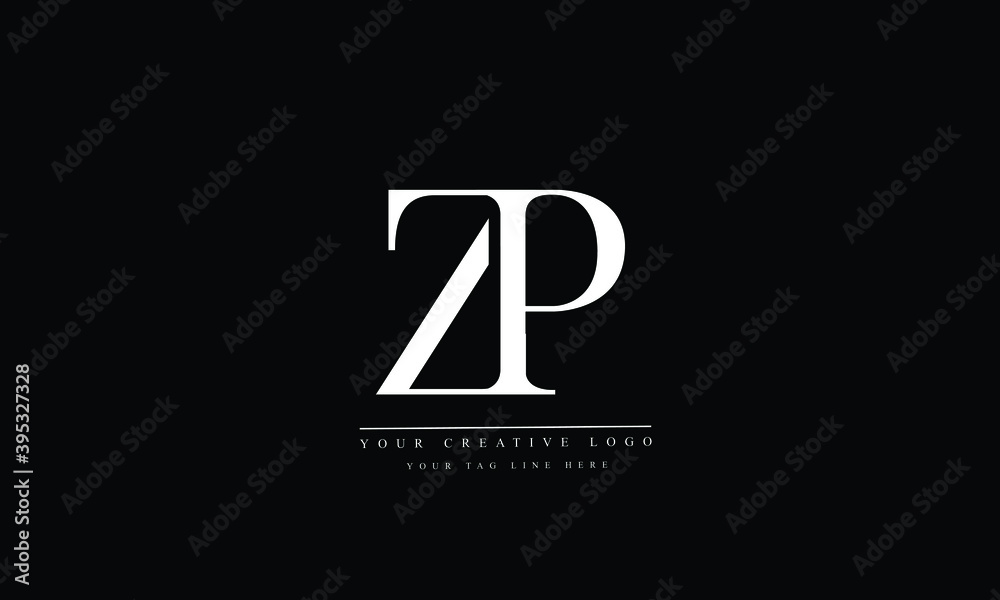 ZP, PZ, Z, P Letter Logo Design with Creative Modern Trendy Typography ...