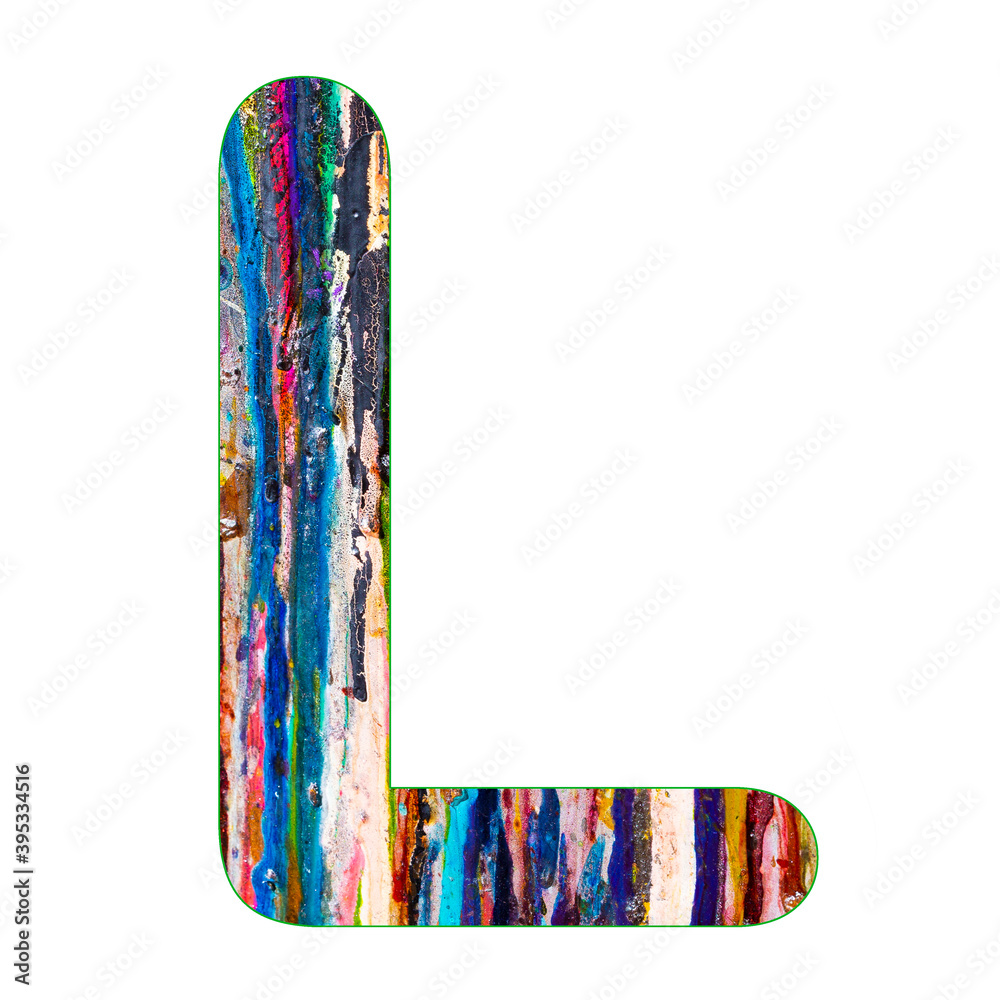 Alphabet letter L on dripping paint background Stock Photo | Adobe Stock