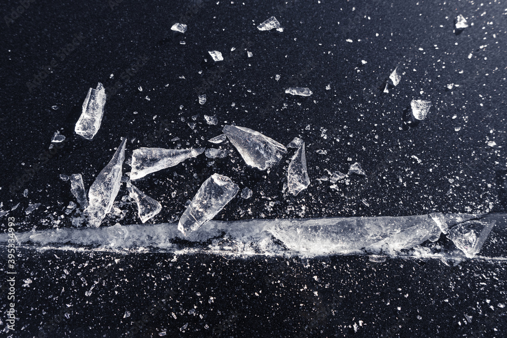 Abstract background of ice texture. cut and crushed . ice surface ...
