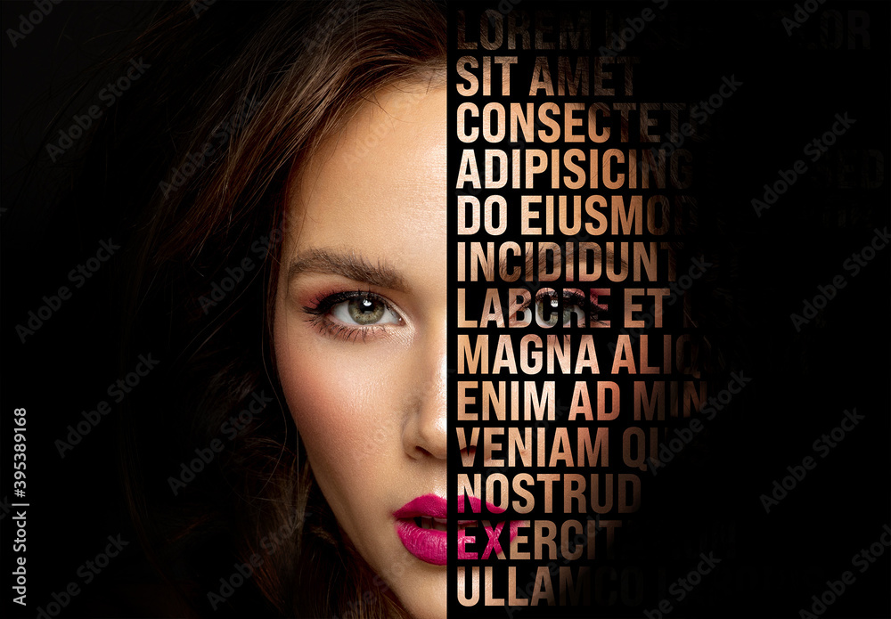 Text Masking Photo Effect Mockup Stock Template | Adobe Stock