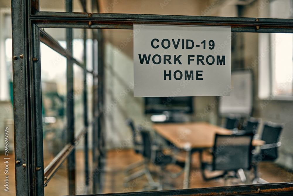 Empty office space while the officer works from home to avoid the ...