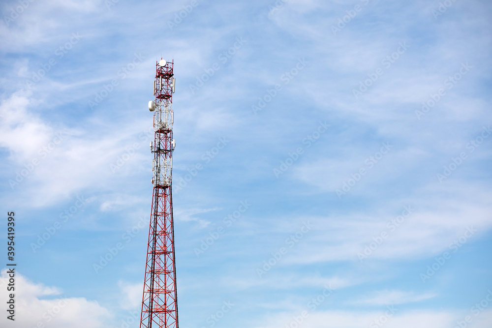 High-power tower Power transmission system.High voltage transmission ...