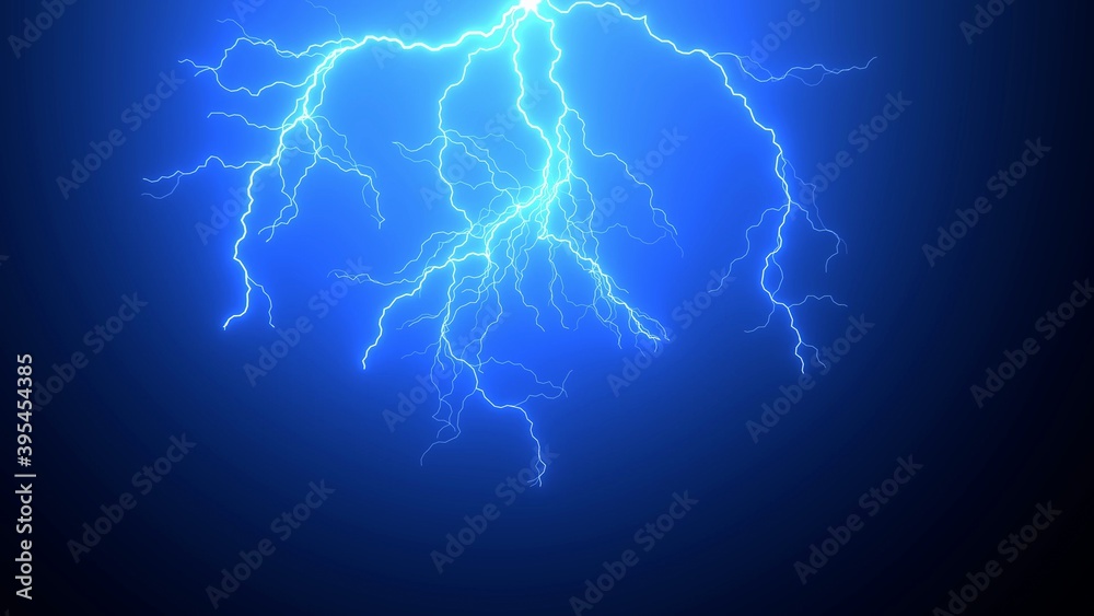 Realistic Impact of lighting Strikes or lightning bolt, electrical ...