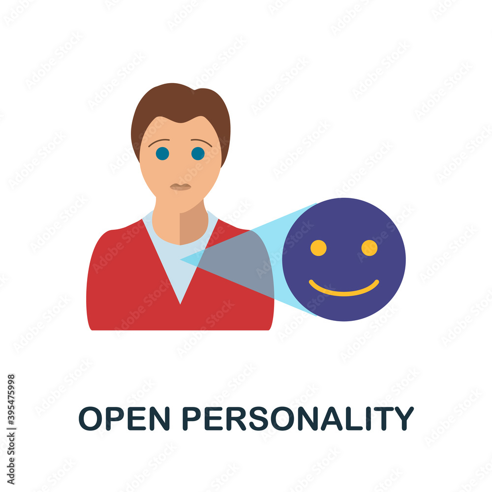 Open Personality icon. Simple element from personality collection ...