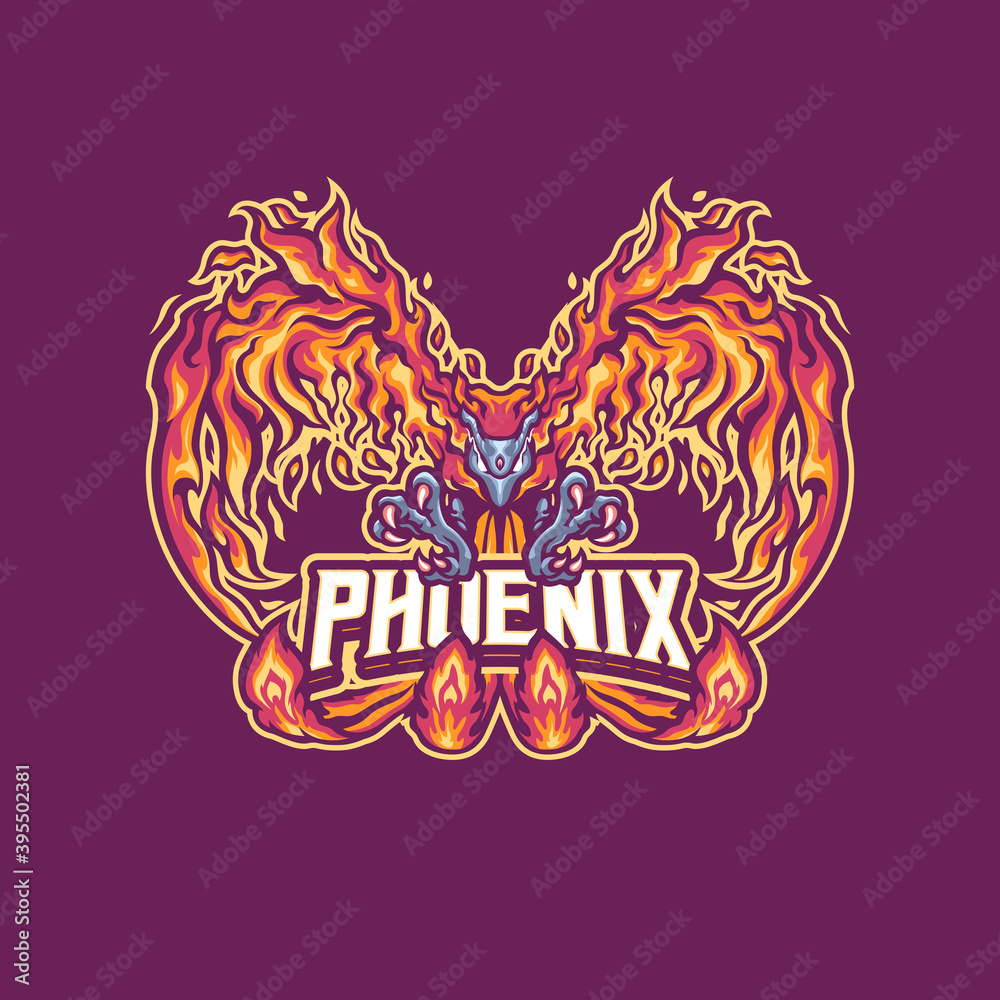 Phoenix Mascot logo for esport and sport team Stock Vector | Adobe Stock
