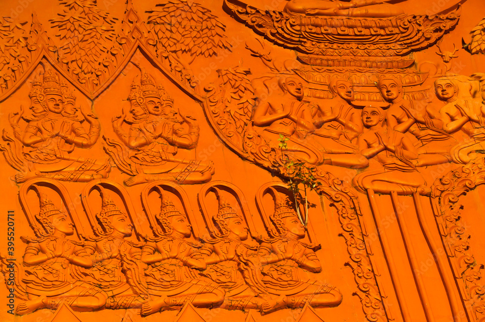 Full frame background texture the story of Buddhist heaven wallpaper at ...