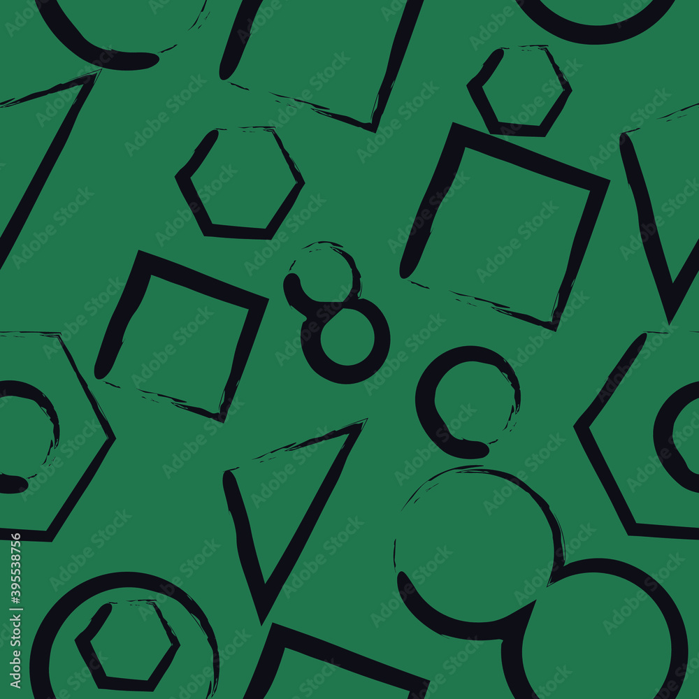 Figuras Geométricas Patrón Stock Vector | Adobe Stock