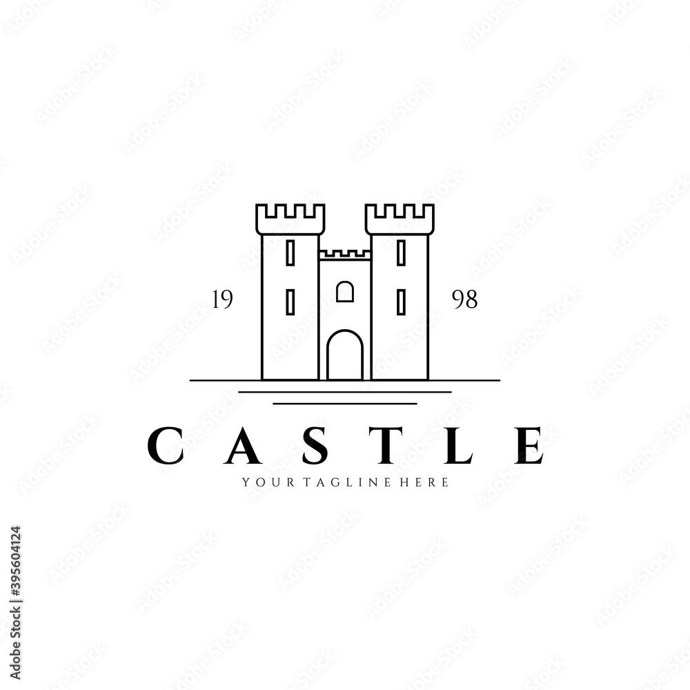 hogwarts Castle logo vector illustration design Stock Vector | Adobe Stock