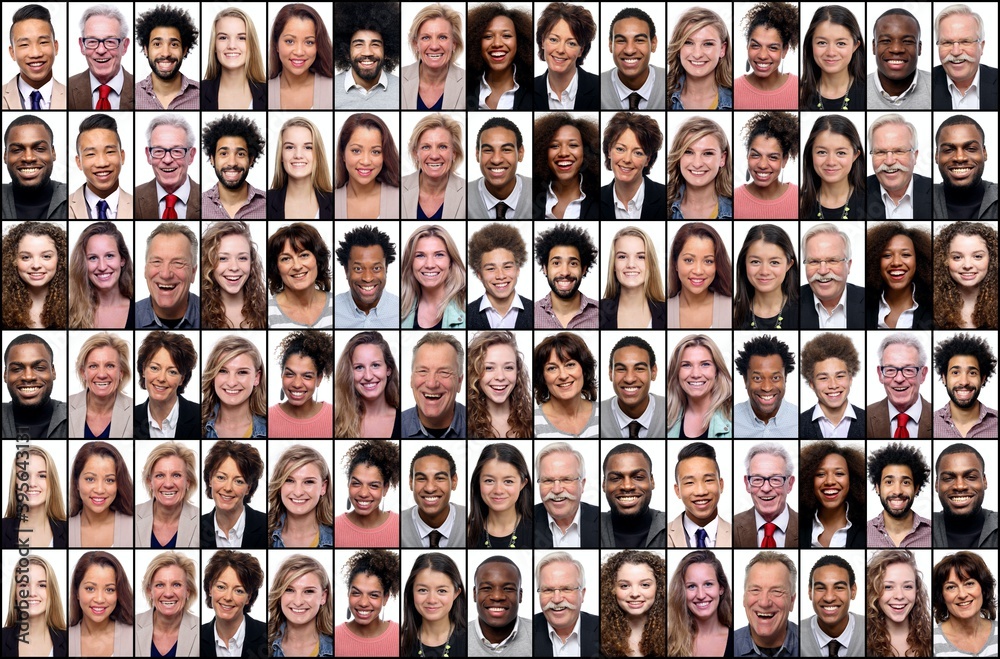 24 Beautiful happy people in front of a background Stock Photo | Adobe ...