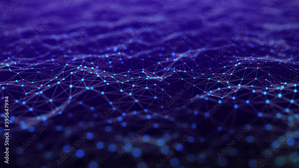 Connecting background connecting triangulars dots and lines. Artificial ...