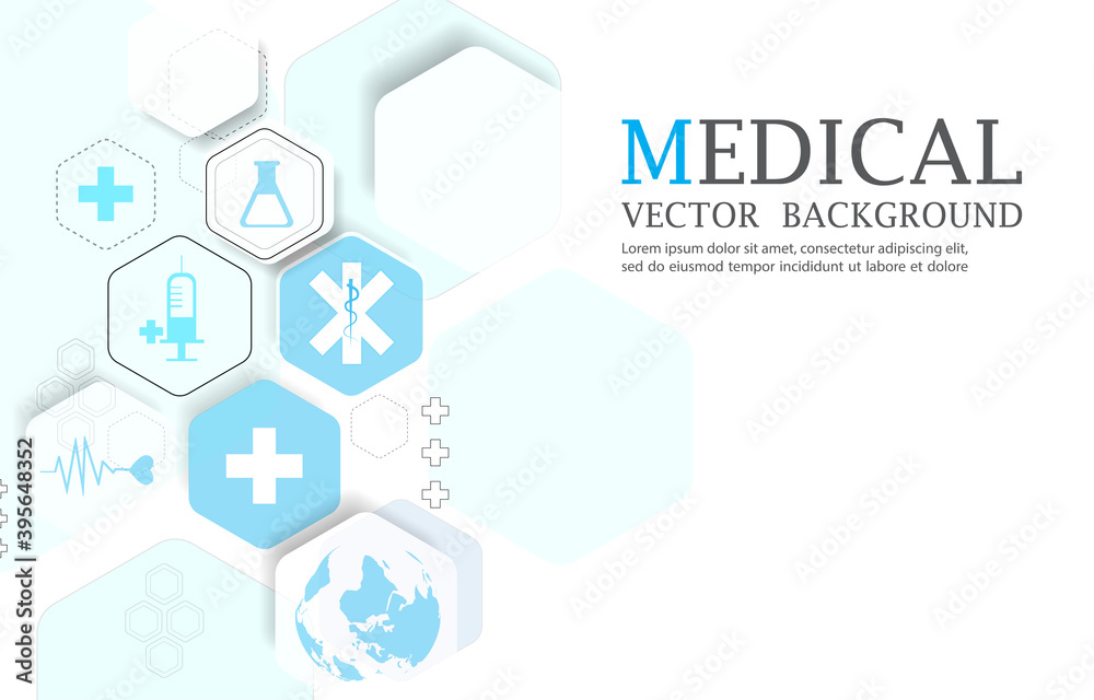 vector medical wallpaper white background Stock Vector | Adobe Stock