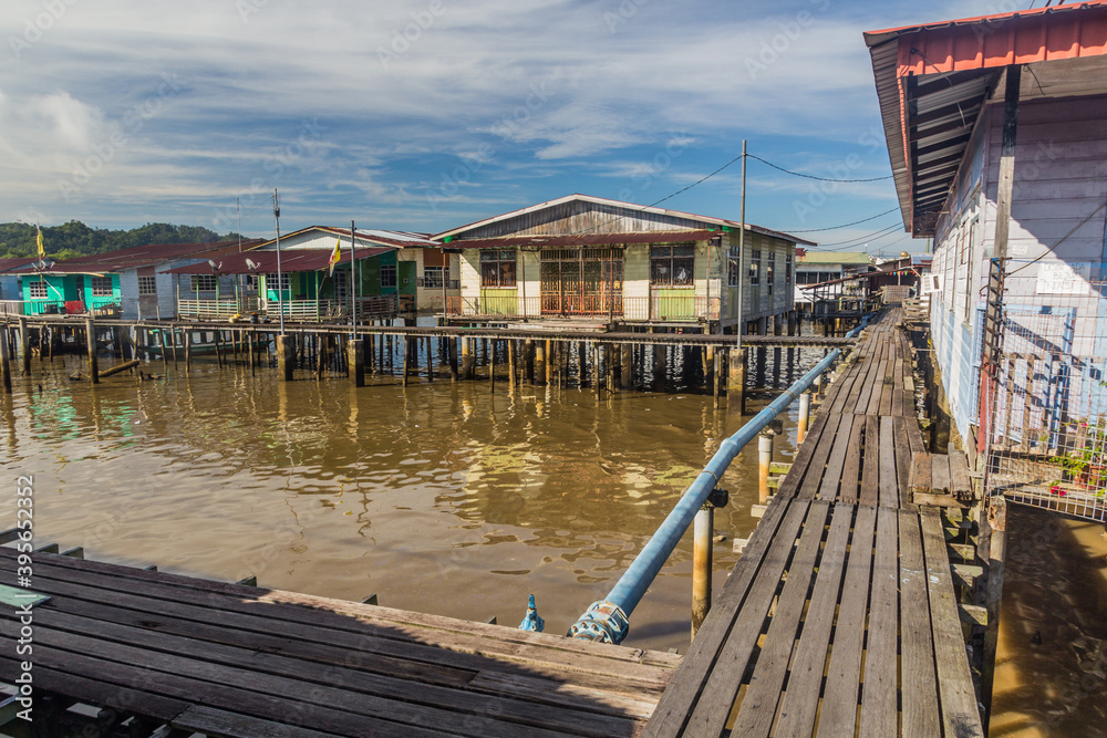 Kampong Ayer water village in Bandar Seri Begawan, capital of Brunei ...